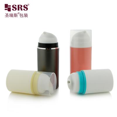 China Round Customize Injection PCR Recycled Eco-friendly Material Empty Airless Foundation Bottle for sale