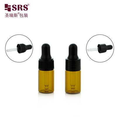 Cina 3 ml 5 ml Piccole dimensioni di viaggio Olio essenziale Bottiglie in vetro di plastica per spalla in vendita