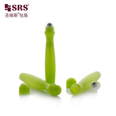 Cina Iniezione soffiante colore verde lucido forma vita PETG Plastic Sample 15ml Bottiglia a rotolo in vendita