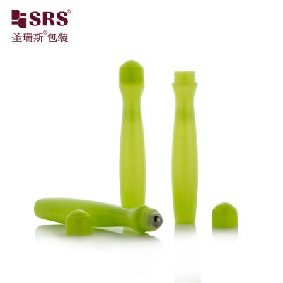 Cina Iniezione soffiante colore verde lucido forma vita PETG Plastic Sample 15ml Bottiglia a rotolo in vendita