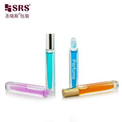 Cina Forma quadrata Bottella trasparente personalizzata Applicatore di olio profumato Rollo di vetro su 10 ml in vendita