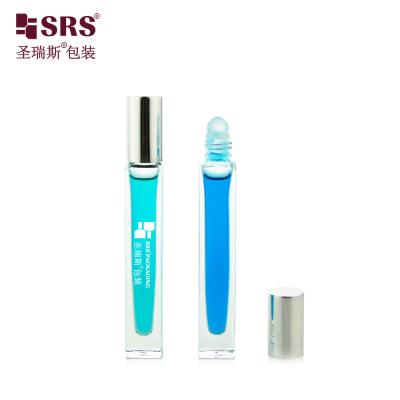 Cina Forma quadrata Bottella trasparente personalizzata Applicatore di olio profumato Rollo di vetro su 10 ml in vendita
