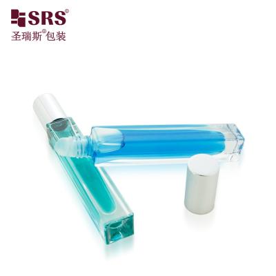 Cina Forma quadrata Bottella trasparente personalizzata Applicatore di olio profumato Rollo di vetro su 10 ml in vendita