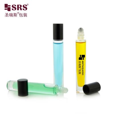 Cina Bottiglie a rulli di olio essenziale di 10 ml di forma rotonda, vetro vuoto, fondo spessore chiaro, senza perdite in vendita