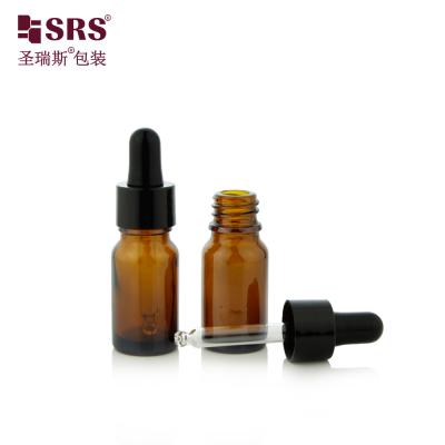 China 10ml 1/3 oz Empty Stock Fast Delivery Glass Essential Oil Amber Dropper bottle for sale