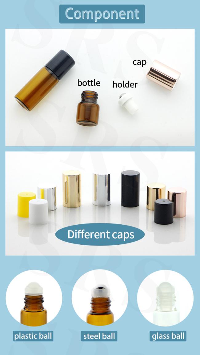 BLP-10ML Round Bottom Empty Transparent Tube Glass Roll On Essential Oil Bottle Wholesale