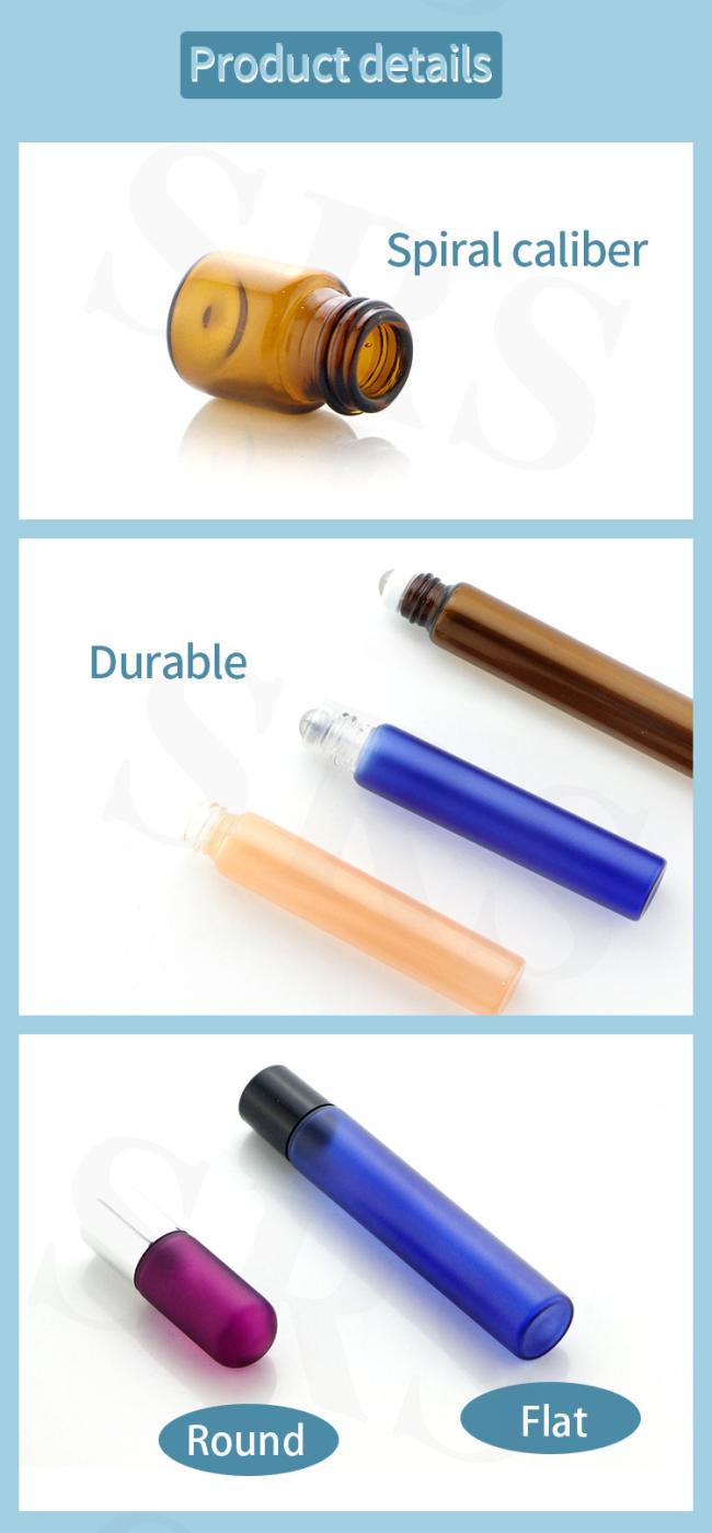 BLP-10ML Round Bottom Empty Transparent Tube Glass Roll On Essential Oil Bottle Wholesale