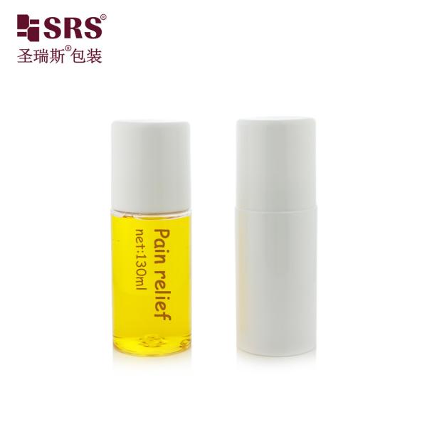 PET43 130ML 170ML Big Capacity PET Plastic Customize Color Round PCR Recycled Roll On Bottle For Deodorant Gel