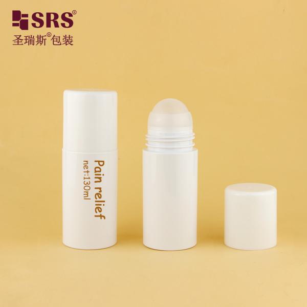 PET43 130ML 170ML Big Capacity PET Plastic Customize Color Round PCR Recycled Roll On Bottle For Deodorant Gel