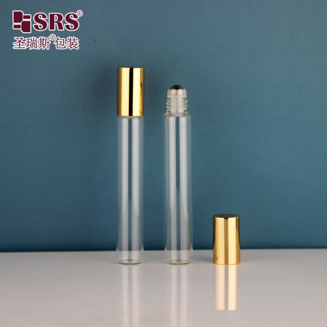 BLP-10ML Round Bottom Empty Transparent Tube Glass Roll On Essential Oil Bottle Wholesale