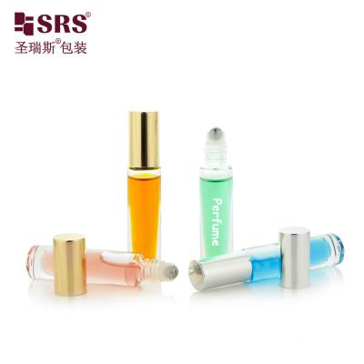 Cina GB1-5ML Chiara bottiglia di vetro a prova di perdite di lusso di lusso a rulli di acciaio con tappo di alluminio rotondo in vendita