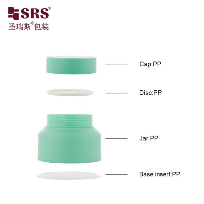 SRST-80g 100g PP PCR Round New Design Body Scrub Cream Jar Container Eco-friendly Material Packaging