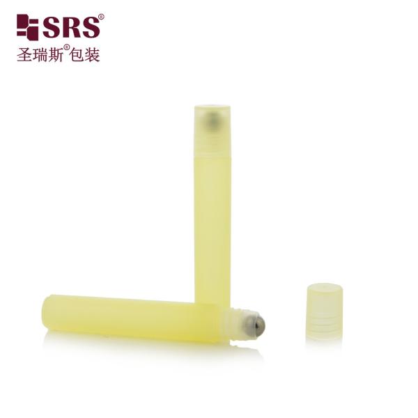 RPP 8ml Empty Injection Custom Yellow Color Matte Finished Eye Serum Roll On Bottle No Leakage
