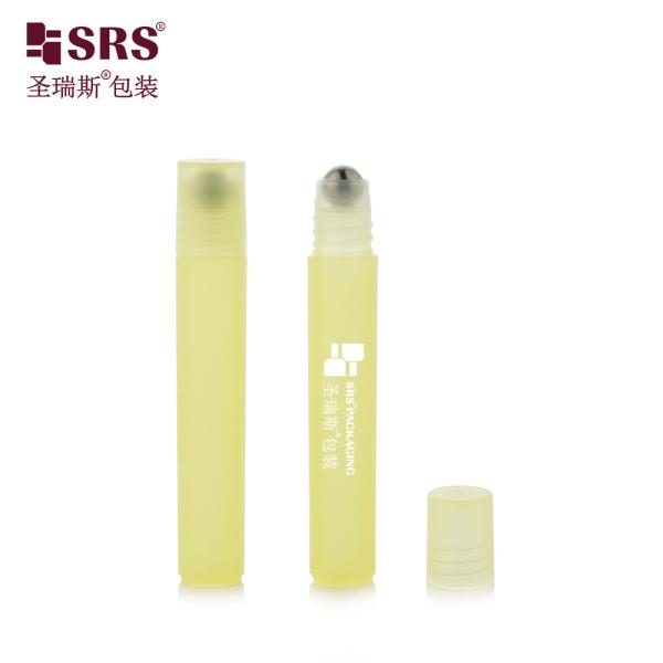 RPP 8ml Empty Injection Custom Yellow Color Matte Finished Eye Serum Roll On Bottle No Leakage