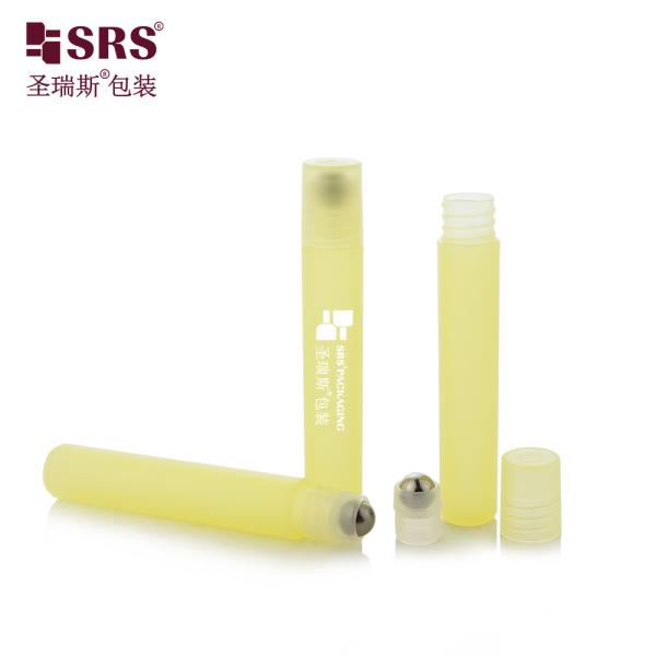 RPP 8ml Empty Injection Custom Yellow Color Matte Finished Eye Serum Roll On Bottle No Leakage