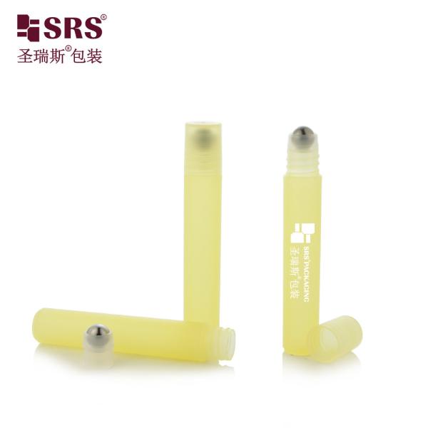 RPP 8ml Empty Injection Custom Yellow Color Matte Finished Eye Serum Roll On Bottle No Leakage