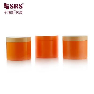 China SRSQ 400g Painted Custom Color Plastic PP Cream Body Scrub Jar PCR Recycled Material Matte Finished Printing Logo Available for sale