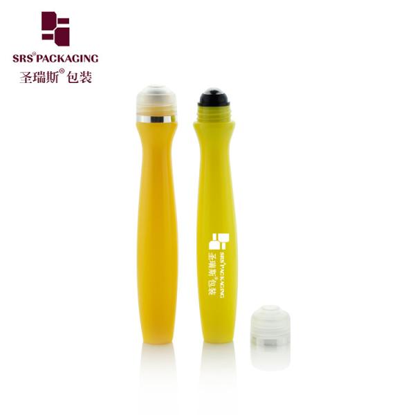 SRS8447-15ML Empty Custom Color Plastic Roller Steel Ball For Eye Gel Radian Shape Unique Design PETG Material Applicator