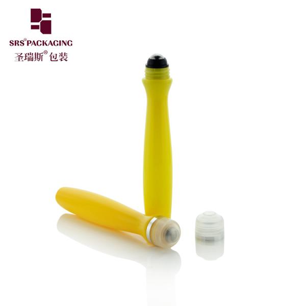 SRS8447-15ML Empty Custom Color Plastic Roller Steel Ball For Eye Gel Radian Shape Unique Design PETG Material Applicator