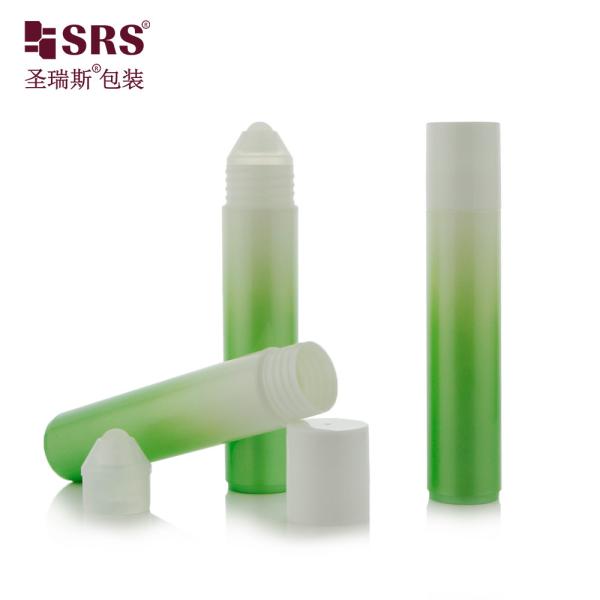 RPP-35ML Forma rotonda PP PCR Plastic Roll On Small Ball Bottle Per la pulizia liquido per la cura personale Applicatore di imballaggio senza perdite