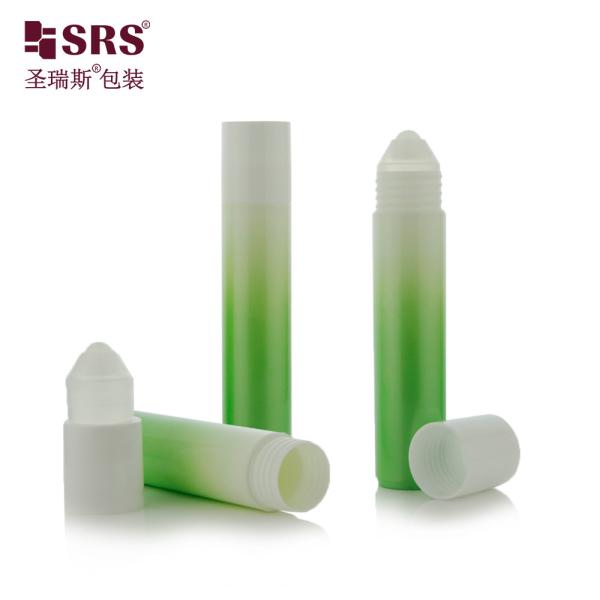 RPP-35ML Forma rotonda PP PCR Plastic Roll On Small Ball Bottle Per la pulizia liquido per la cura personale Applicatore di imballaggio senza perdite
