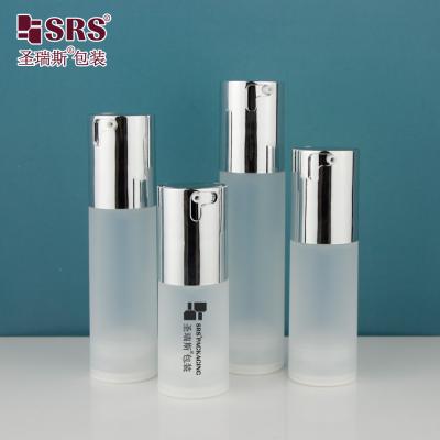 China TA023 20ml 30ml 40ml 50ml Glossy Matte In Mold Injection Clear Frosted PP PCR Airless Bottle For Foundation Cosmetic Packaging for sale