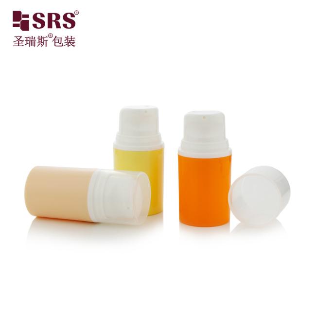PA203A 15ml 30ml 50ml Empty PP PCR Injection Custom Color Glossy Airless Lotion Pump Bottle For Cosmetic
