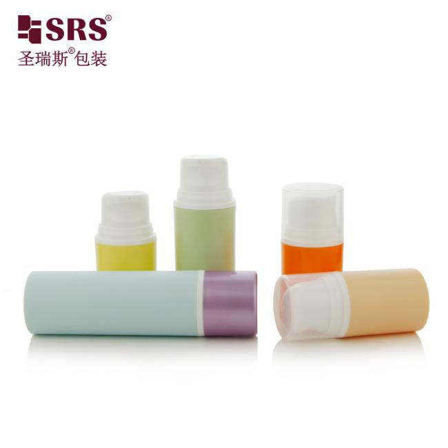 PA203A 15ml 30ml 50ml Empty PP PCR Injection Custom Color Glossy Airless Lotion Pump Bottle For Cosmetic