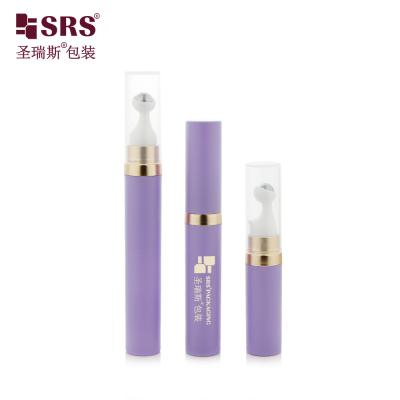 China A0035 7.5ml 10ml 15ml Pintura Morada Morada Color personalizado Plástico bonito PP PCR Material reciclado Sin aire Rollo en botella de suero en venta
