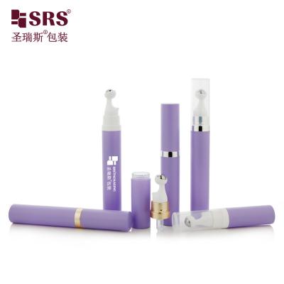 China A0035 7.5ml 10ml 15ml Pintura Morada Morada Color personalizado Plástico bonito PP PCR Material reciclado Sin aire Rollo en botella de suero en venta