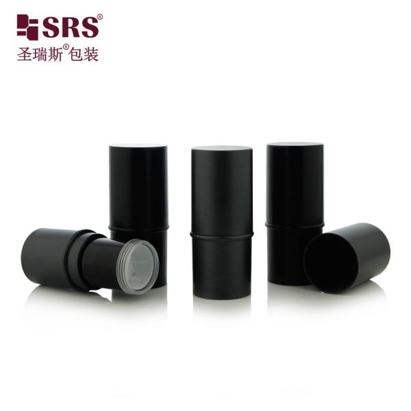 D051 6g Frosted Plastic ABS Material Round Shape Stick Container Tube Top Filling Lip Balm Bottle