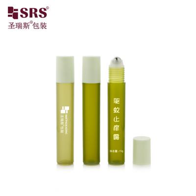 China RPP-15ML Contenedor de embalaje para botellas de plástico acabado de color verde mate semitransparente para inyección en venta