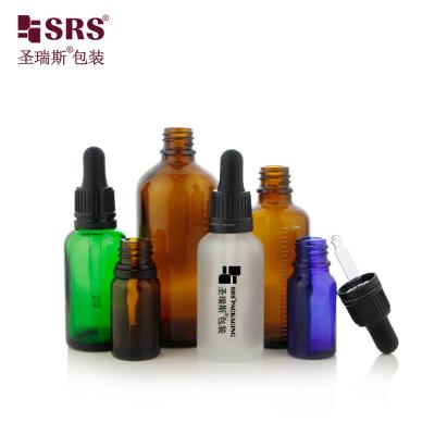 Cina D003-2 Confezione di bottiglie in vetro trasparente verde chiaro blu ambra con tappo anti-manipolazione in vendita