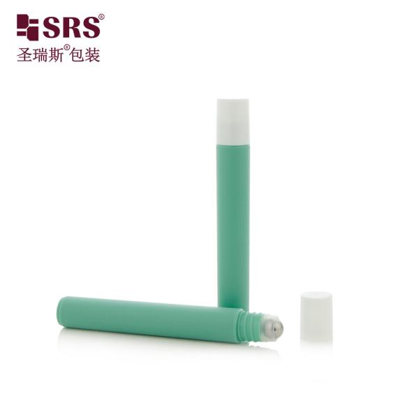 RPP-10ML(C) Tall And Thin PP Plastic PP Matte Finished Empty Roller Bottle With Steel Ball For Eye Serum