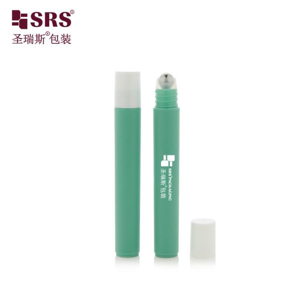RPP-10ML(C) Tall And Thin PP Plastic PP Matte Finished Empty Roller Bottle With Steel Ball For Eye Serum