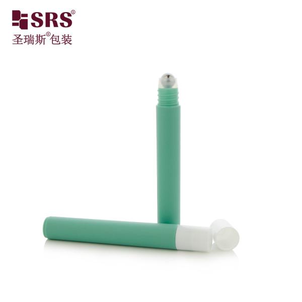 RPP-10ML(C) Tall And Thin PP Plastic PP Matte Finished Empty Roller Bottle With Steel Ball For Eye Serum