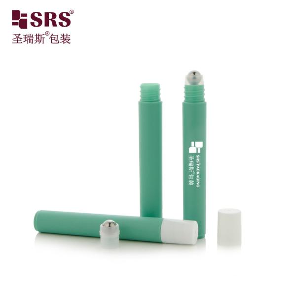 RPP-10ML(C) Tall And Thin PP Plastic PP Matte Finished Empty Roller Bottle With Steel Ball For Eye Serum