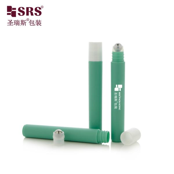 RPP-10ML(C) Tall And Thin PP Plastic PP Matte Finished Empty Roller Bottle With Steel Ball For Eye Serum
