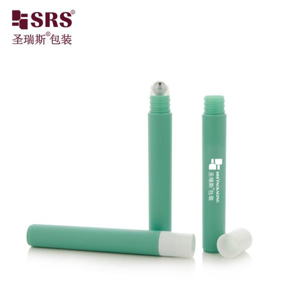 RPP-10ML(C) Tall And Thin PP Plastic PP Matte Finished Empty Roller Bottle With Steel Ball For Eye Serum