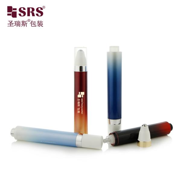 AY 10ML 15ML PP PCR Press Design Riciclata Ballina di acciaio a rotoli senza aria Massaggio Crema per gli occhi Bottiglia di imballaggio