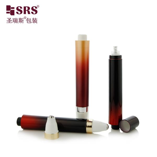 AY 10ML 15ML PP PCR Press Design Riciclata Ballina di acciaio a rotoli senza aria Massaggio Crema per gli occhi Bottiglia di imballaggio