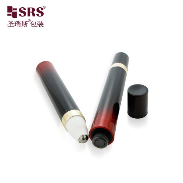 AY 10ML 15ML PP PCR Press Design Riciclata Ballina di acciaio a rotoli senza aria Massaggio Crema per gli occhi Bottiglia di imballaggio