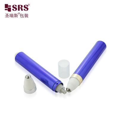 China AY 10ML 15ML Recycled Plastic Pump Dispensing Design Roller Ball Equipped Bottle for Dark Circle Reducing Eye Cream for sale