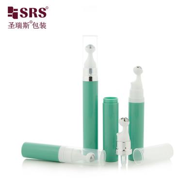 Китай A0035 7.5ml 10ml 15ml Travel Pocket Size Plastic PP PCR Round Airless Pump Bottle Snap-on Design Roll On Serum Bottle (Пластик с круглой ПКР-процедурой, не содержащий воздуха) продается