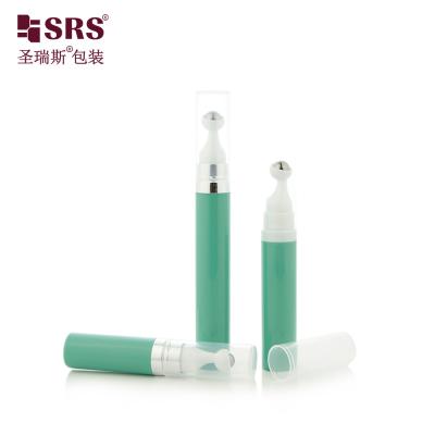 Китай A0035 7.5ml 10ml 15ml Travel Pocket Size Plastic PP PCR Round Airless Pump Bottle Snap-on Design Roll On Serum Bottle (Пластик с круглой ПКР-процедурой, не содержащий воздуха) продается