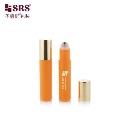 China RPA-10ML Injectie Aangepaste kleur Glanzend Frosted Plastic PP PCR Roller Steel Ball Eye Serum Massage Flasje Container Te koop