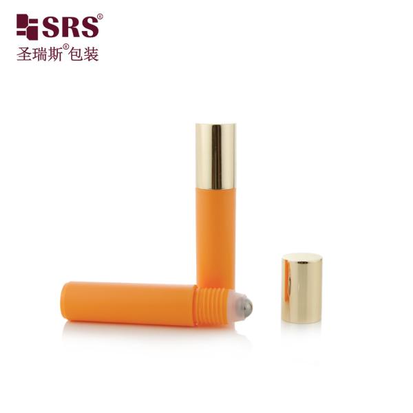 RPA-10ML Injectie Aangepaste kleur Glanzend Frosted Plastic PP PCR Roller Steel Ball Eye Serum Massage Flasje Container