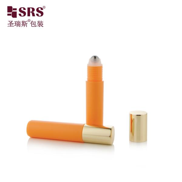 RPA-10ML Injectie Aangepaste kleur Glanzend Frosted Plastic PP PCR Roller Steel Ball Eye Serum Massage Flasje Container