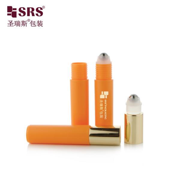 RPA-10ML Injectie Aangepaste kleur Glanzend Frosted Plastic PP PCR Roller Steel Ball Eye Serum Massage Flasje Container