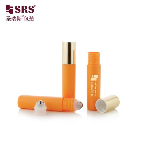RPA-10ML Injectie Aangepaste kleur Glanzend Frosted Plastic PP PCR Roller Steel Ball Eye Serum Massage Flasje Container